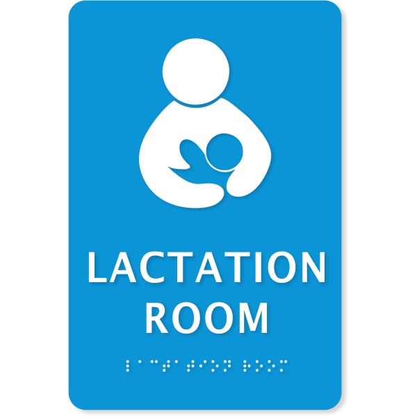 Lactation Room ADA Sign with Braille | 9" x 6" - Custom Signs