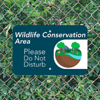 Horizontal Wildlife Conservation Sign - Custom Signs