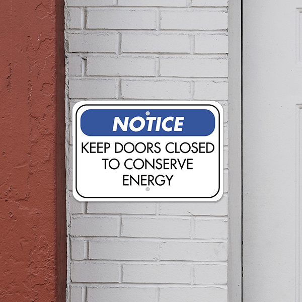 Horizontal Lights Off Conserve Energy Sign - Custom Signs