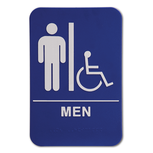 Black ADA Restroom Sign Set | CustomSigns.com