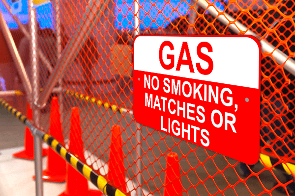 12" x 18" Danger Flammable Flames and Heat Aluminum Sign - CustomSigns.com