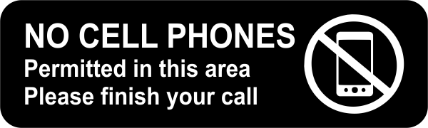 No Cell Phones Permitted Engraved Sign - Custom Signs
