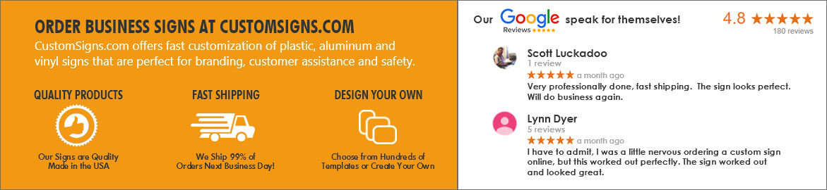 Business Signage, Logo Signs for Your Business - CustomSigns.com